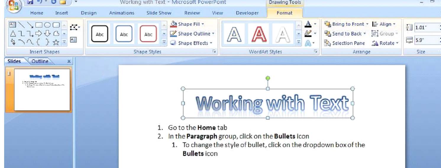 How To Work With Text In PowerPoint 2007 2023 